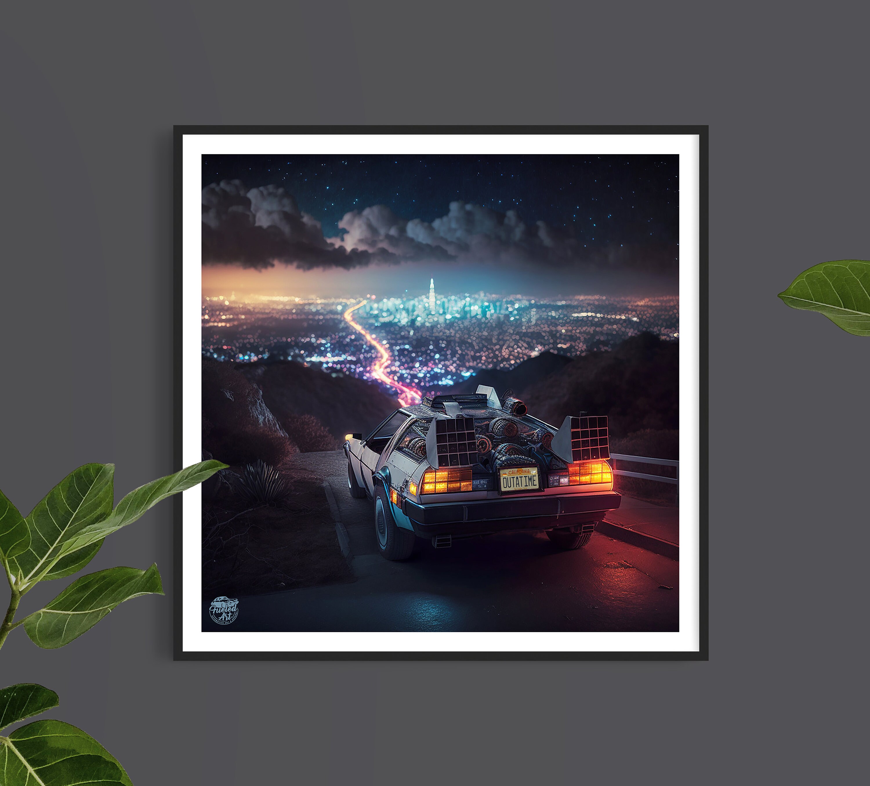 Back to the Future Delorean Print Back to the Future Delorean Poster ...