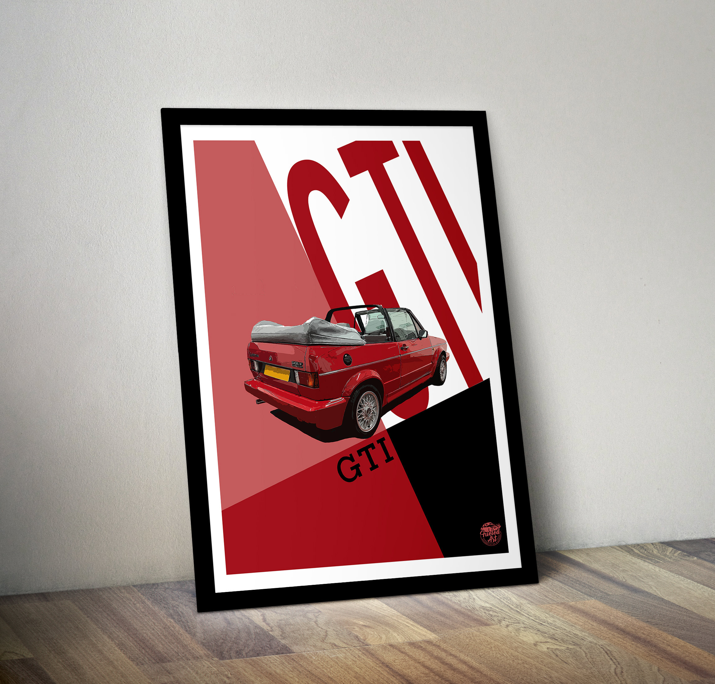 VW Golf Mk1 GTI Cabriolet Print Vw Golf Mk1 GTI Cabriolet Poster ...