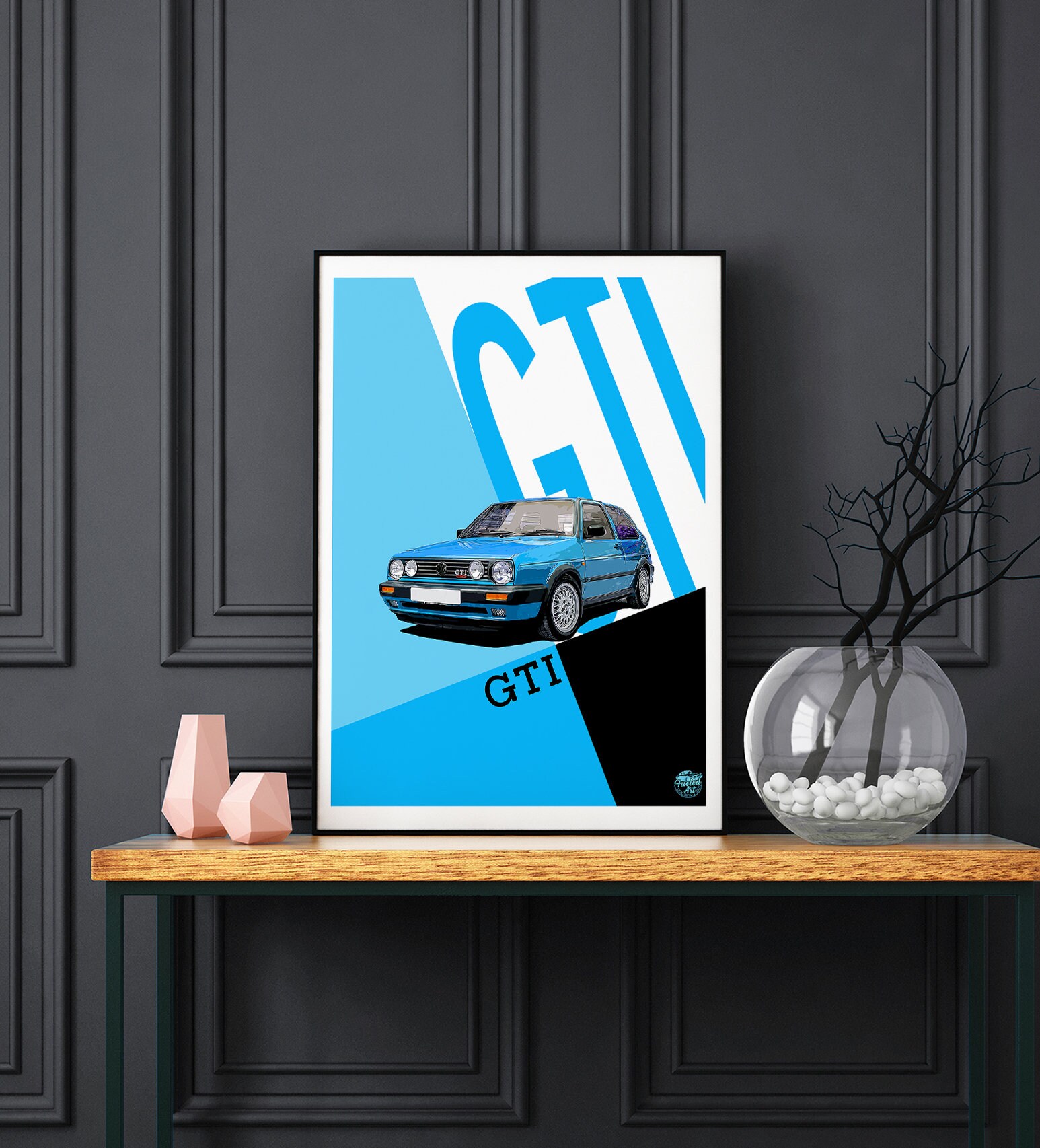 VW Golf Mk2 GTI Print Vw Golf Mk2 GTI Poster, Hot Hatch Print ...