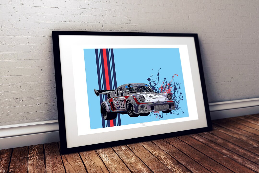 Porsche 911 930 Martini Racing Print Porsche 911 930 Turbo Wall Art ...