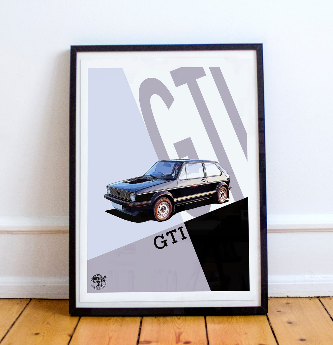 VW Golf Mk1 GTI Print Vw Golf Mk1 GTI Poster, Hot Hatch Print ...