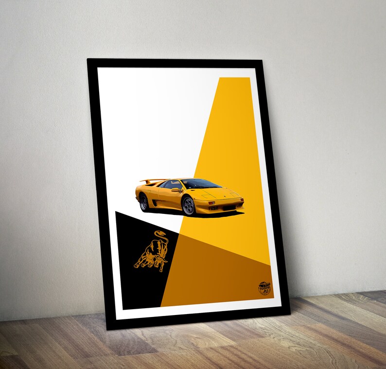 Lamborghini Diablo Print Lamborghini Diablo Wall Art, Lamborghini ...