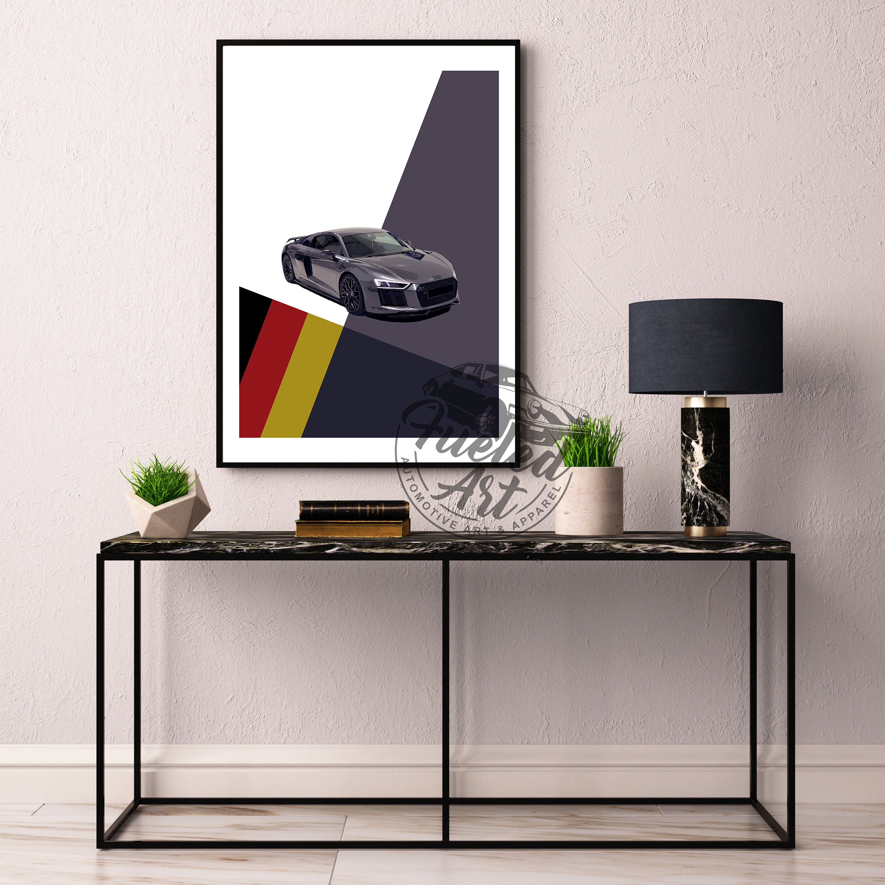 Audi R8 V10 Print Audi R8 Wall Art, Supercar Print, Audi R8 Gifts, Audi ...