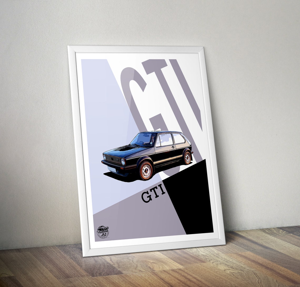 VW Golf Mk1 GTI Print Vw Golf Mk1 GTI Poster Hot Hatch - Etsy UK