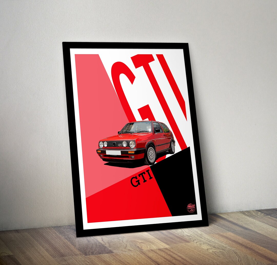 Impresión VW Golf Mk2 GTI Póster Vw Golf Mk2 GTI impresión - Etsy México
