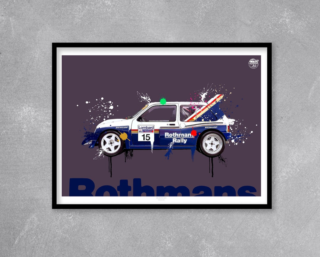 MG Metro 6R4 Print Motorsport Poster, MG Metro 6R4 Poster, Mg Metro 6R4 ...