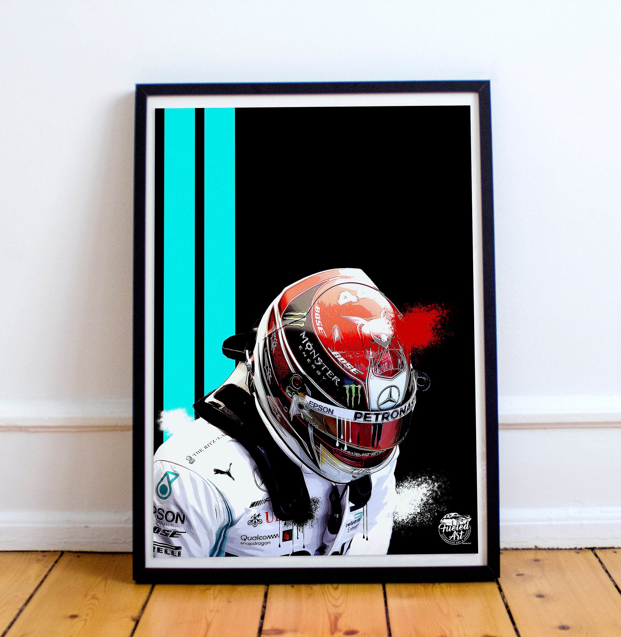 Lewis Hamilton Print Formula 1 Wall Art, Lewis Hamilton Poster, Formula ...