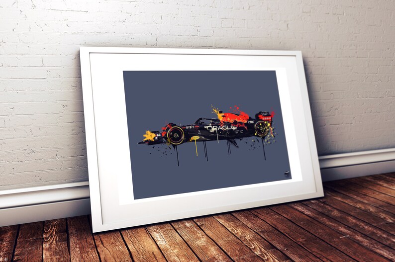 Max Verstappen 2023 Red Bull Print Max Verstappen Artwork, Formula 1 ...