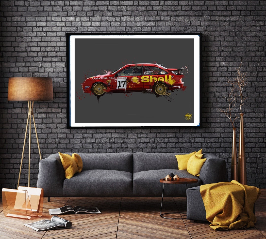 Ford Sierra RS500 Cosworth Print Touring Car Merchandise, Sierra RS500 ...