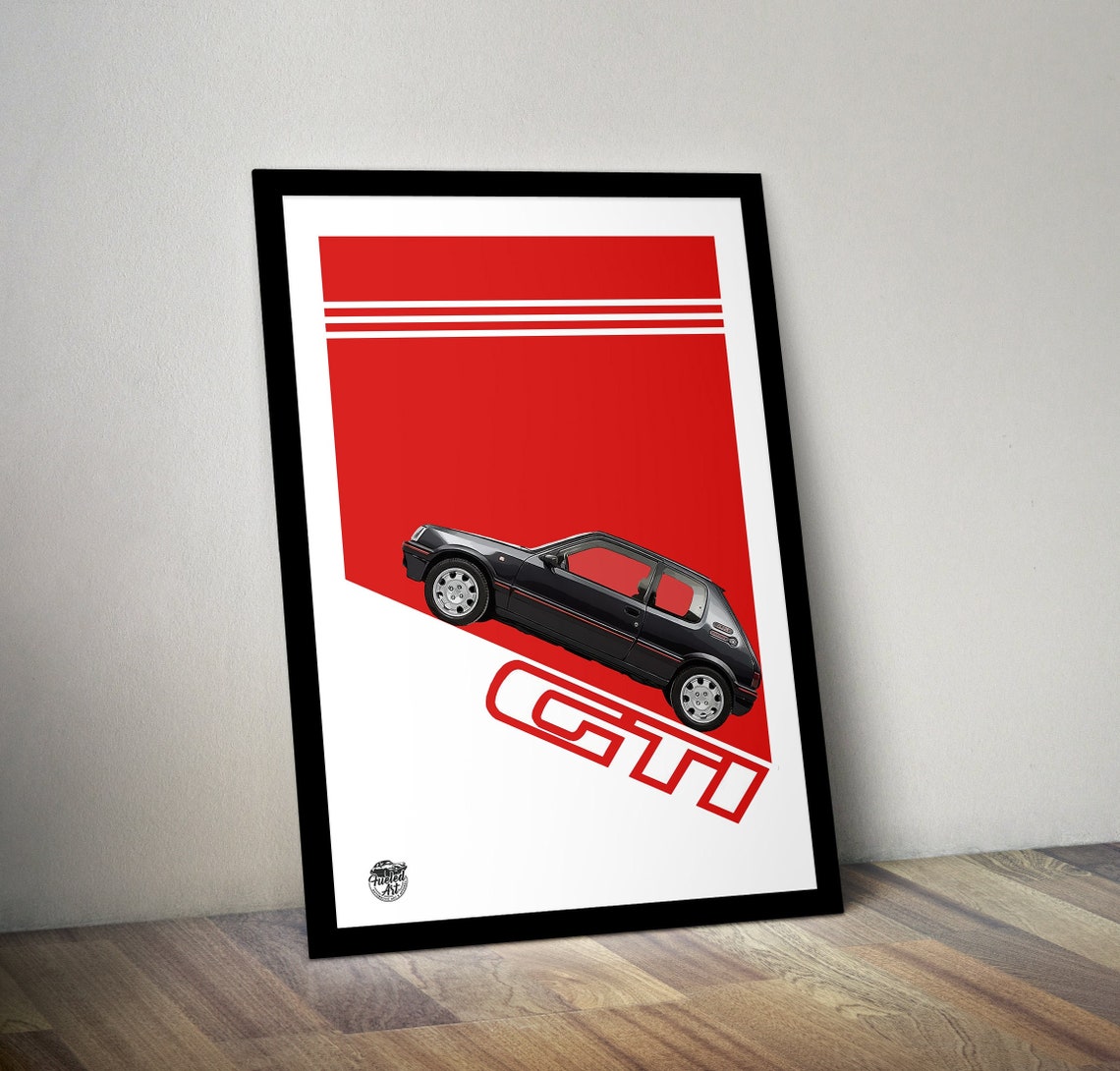 Peugeot 205 GTI Print Peugeot 205 GTI Poster Hot Hatch - Etsy