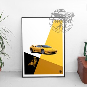 Lamborghini Diablo Print Lamborghini Diablo Wall Art, Lamborghini ...