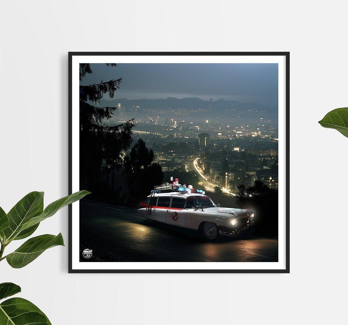 Ghostbusters Ecto 1 Print Ghostbusters Ecto 1 Poster, Ghostbusters Ecto ...