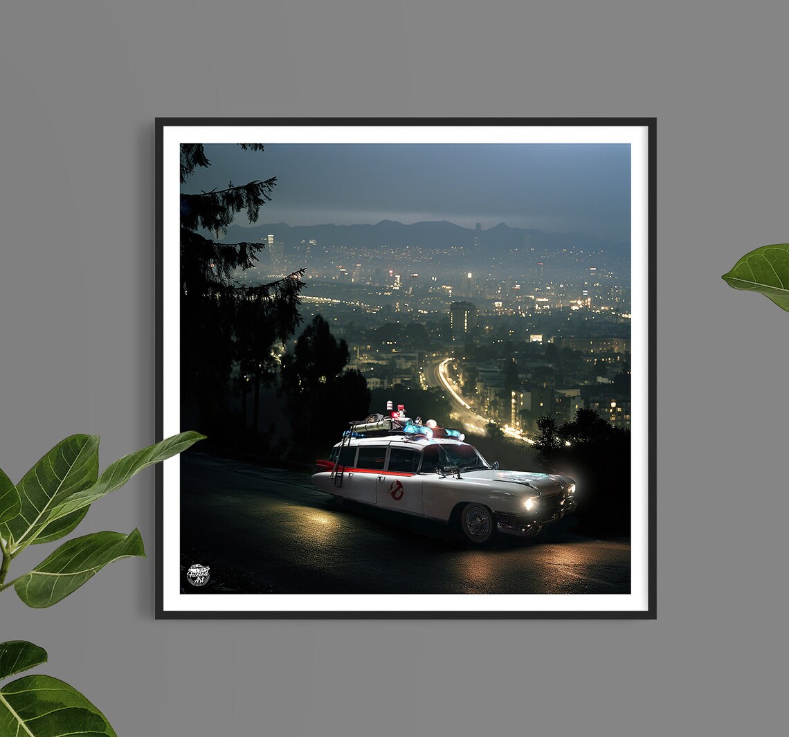 Ghostbusters Ecto 1 Print Ghostbusters Ecto 1 Poster, Ghostbusters Ecto ...