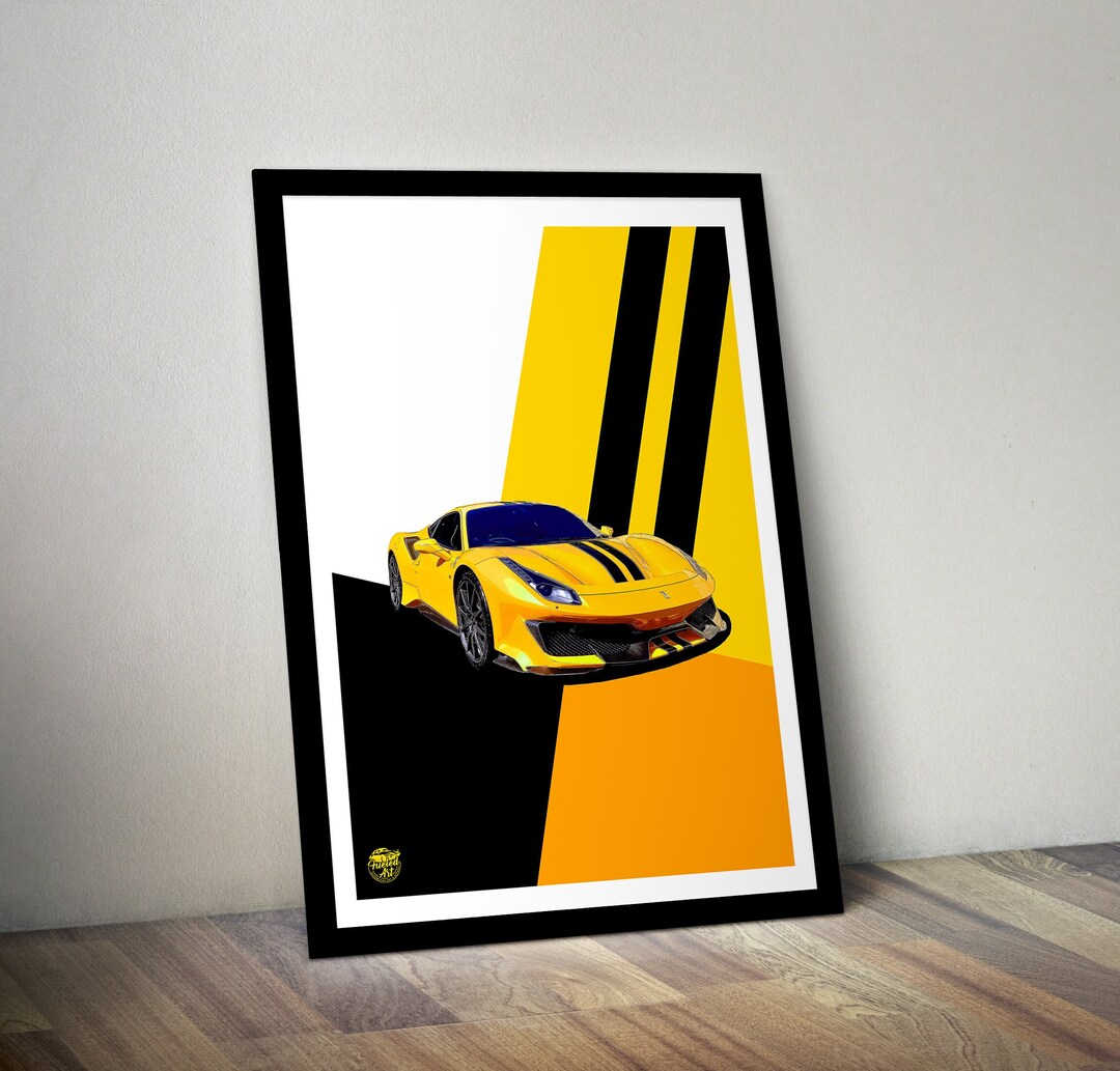 Ferrari 488 Pista Print Ferrari 488 Pista Wall Art Ferrari - Etsy