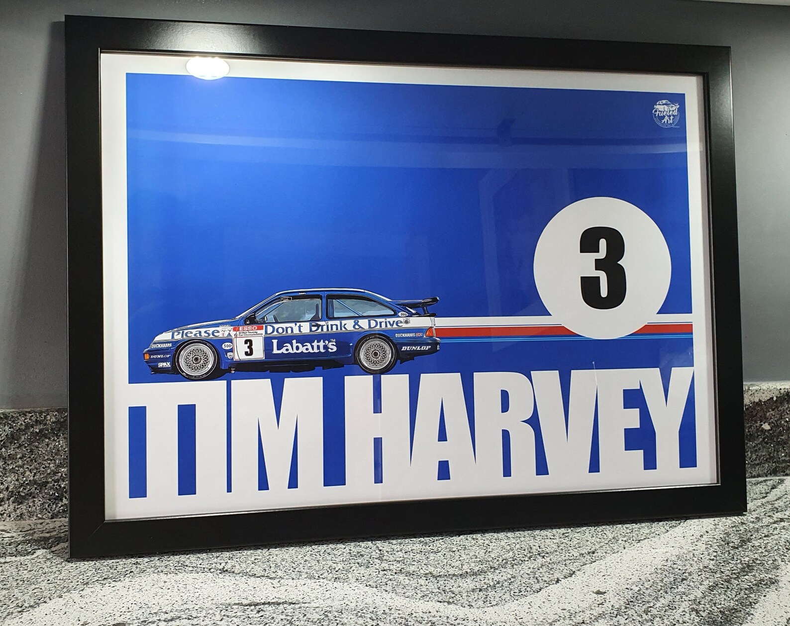Ford Sierra RS500 Cosworth Print BTCC Print, Tim Harvey Print, Man Cave ...