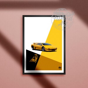 Lamborghini Diablo Print Lamborghini Diablo Wall Art, Lamborghini ...