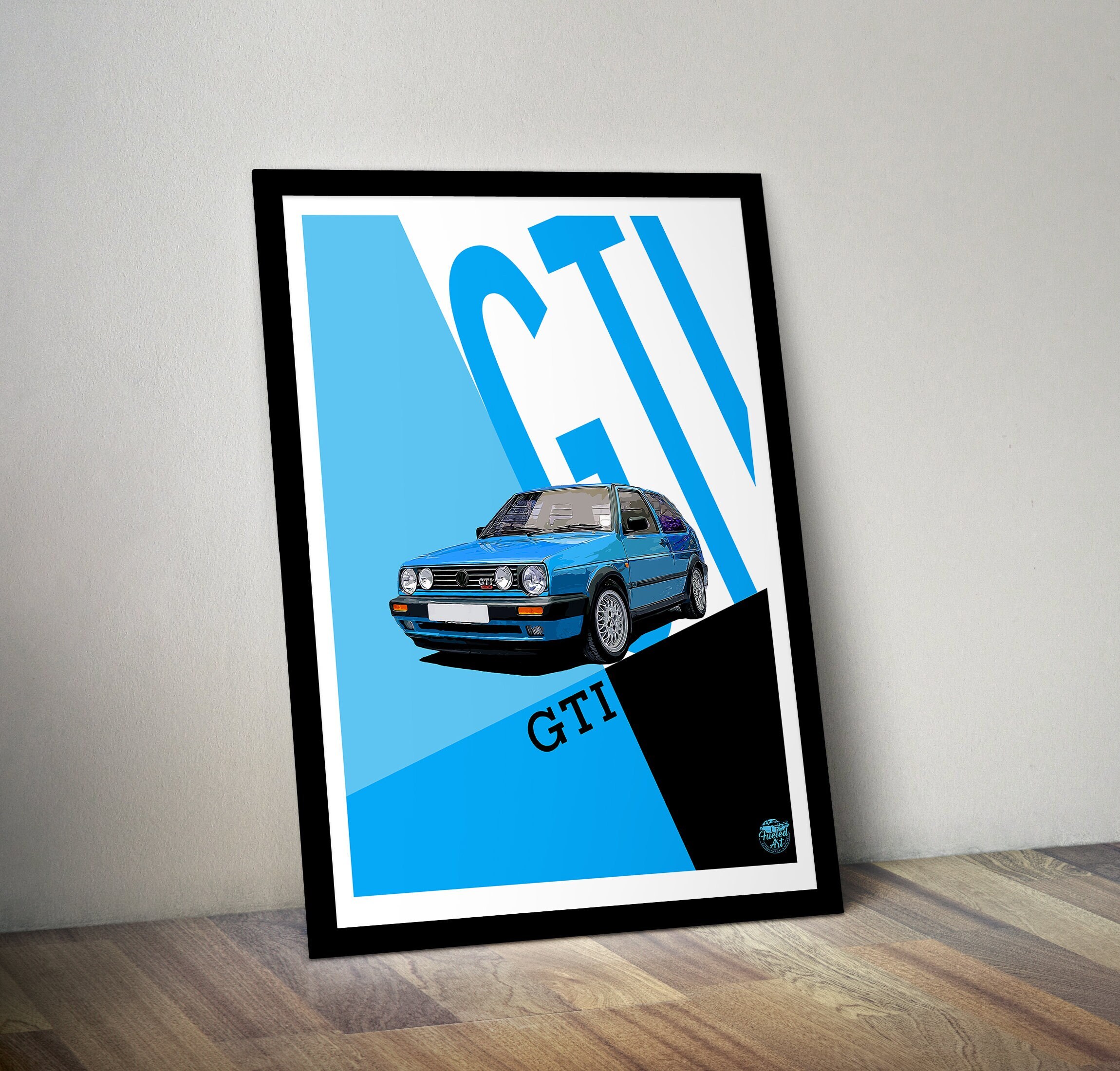 VW Golf Mk2 GTI Print Vw Golf Mk2 GTI Poster, Hot Hatch Print, Volkswagen Golf Gti Print, Vw ...