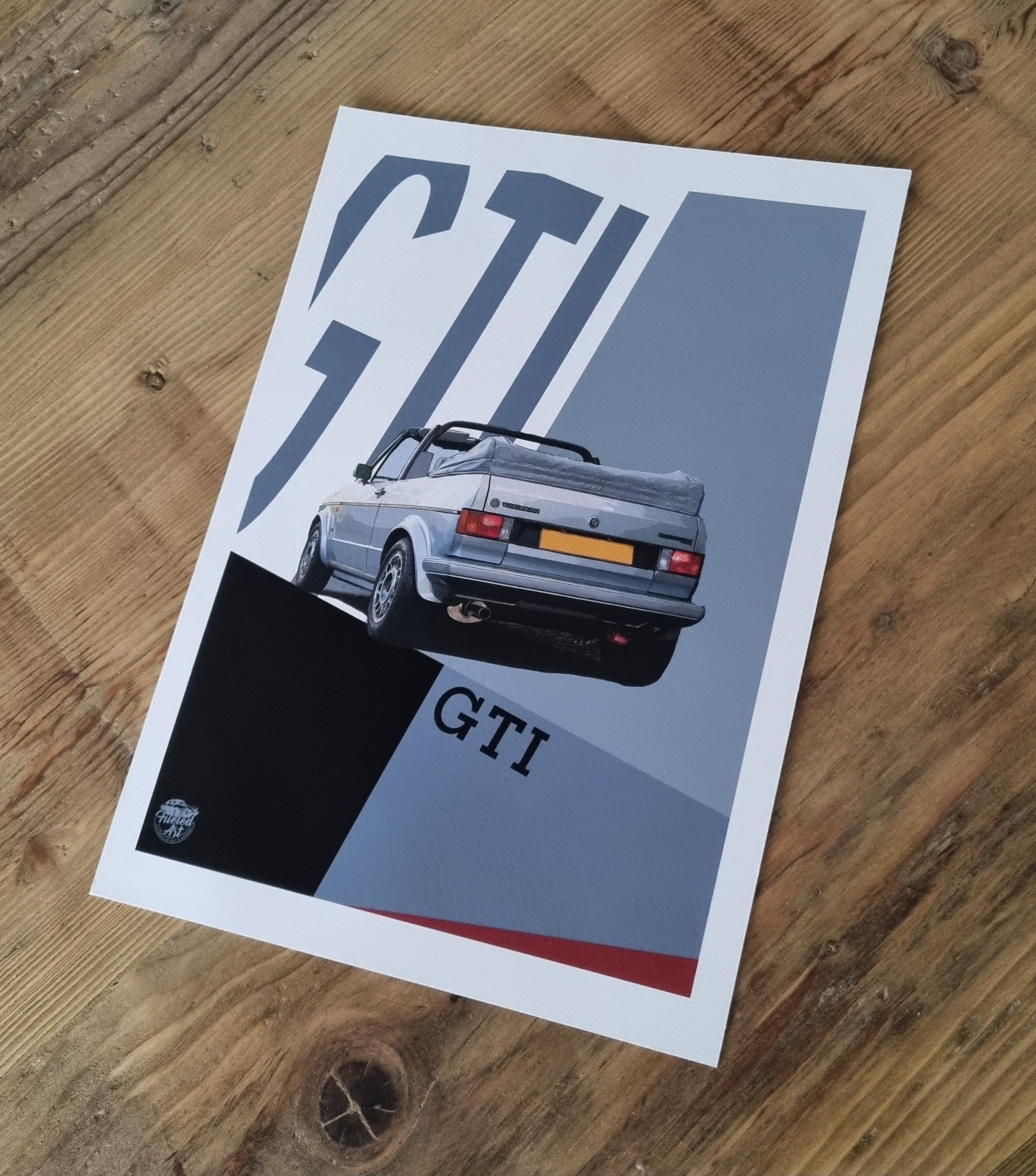 VW Golf Mk1 GTI Cabriolet Print Vw Golf Mk1 GTI Cabriolet Poster ...
