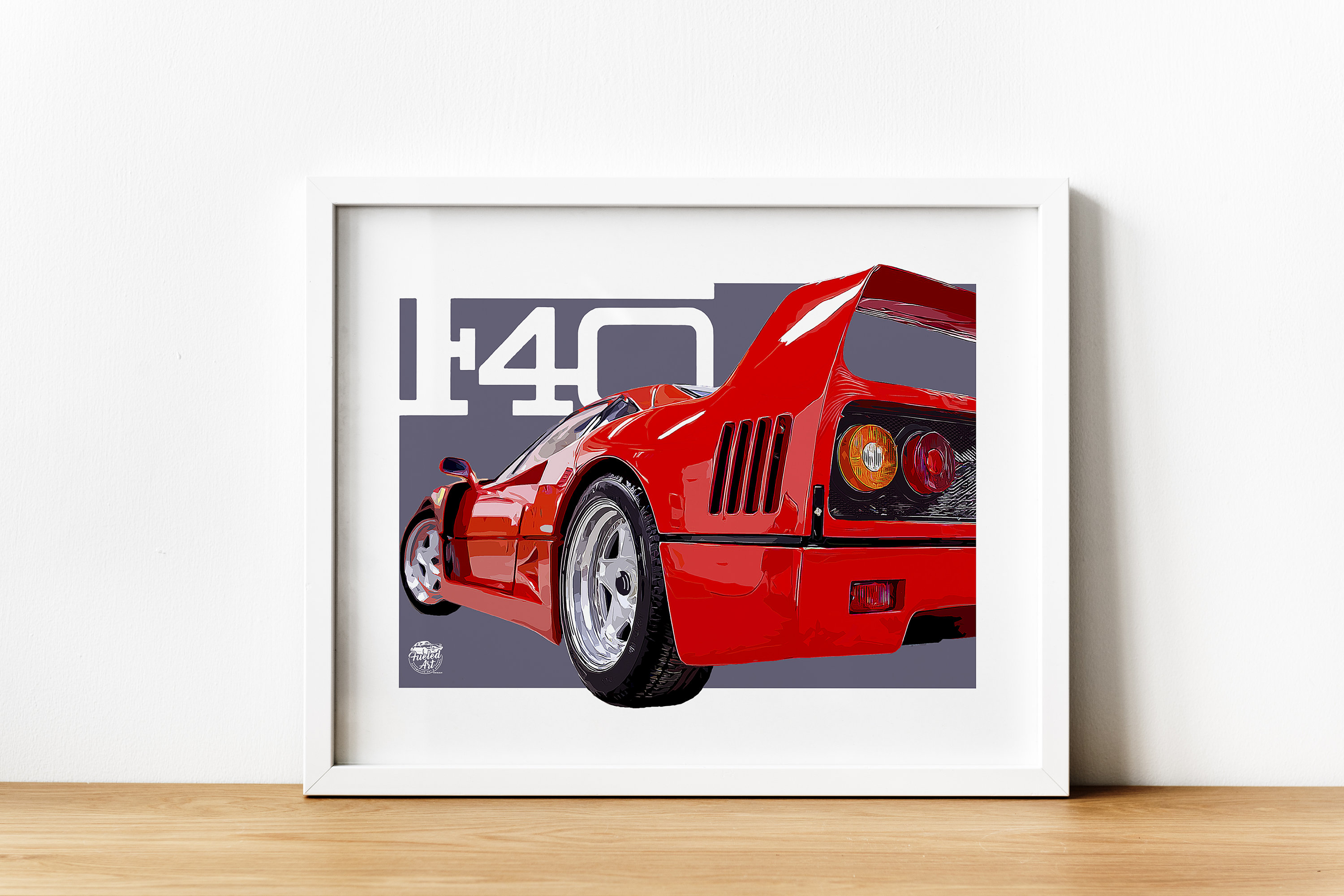 Ferrari F40 Print Ferrari F40 Wall Art, Supercar Print, Supercar Wall ...
