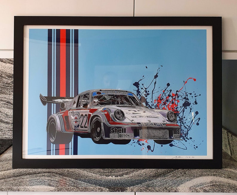 Porsche 911 930 Martini Racing Print Porsche 911 930 Turbo Wall Art ...