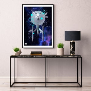 Star Trek USS Enterprise Print Vintage Movie Poster, USS Enterprise ...