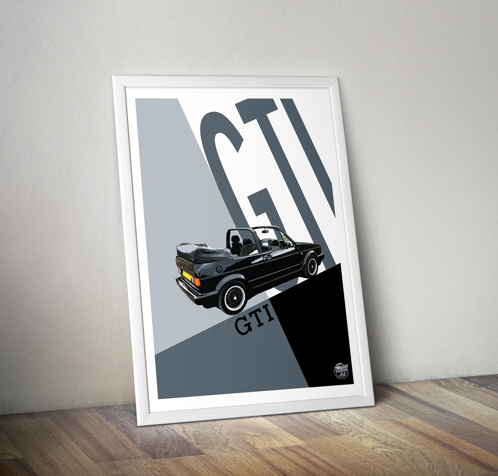 VW Golf Mk1 GTI Cabriolet Print Vw Golf Mk1 GTI Cabriolet Poster ...