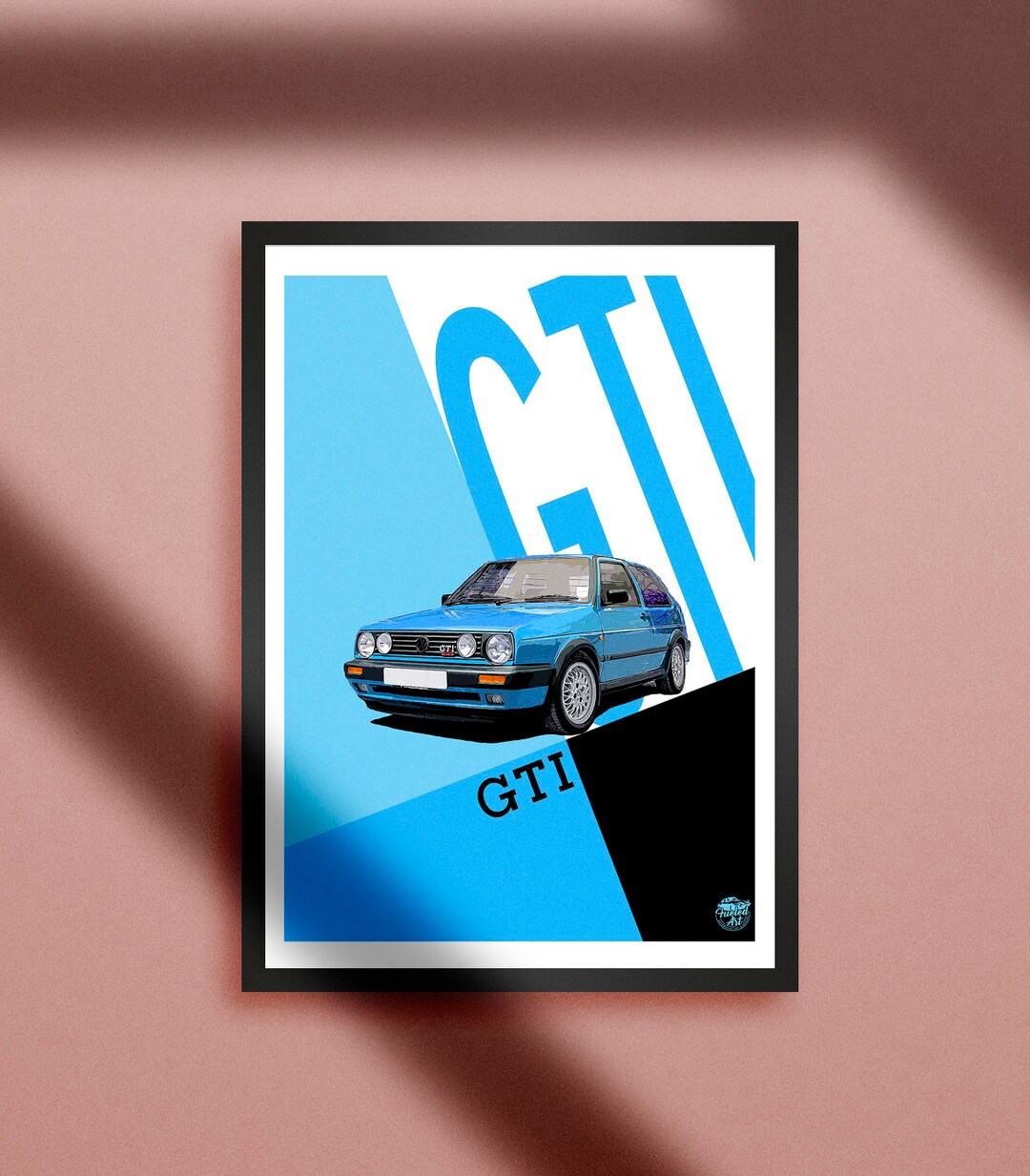 VW Golf Mk2 GTI Print Vw Golf Mk2 GTI Poster, Hot Hatch Print ...