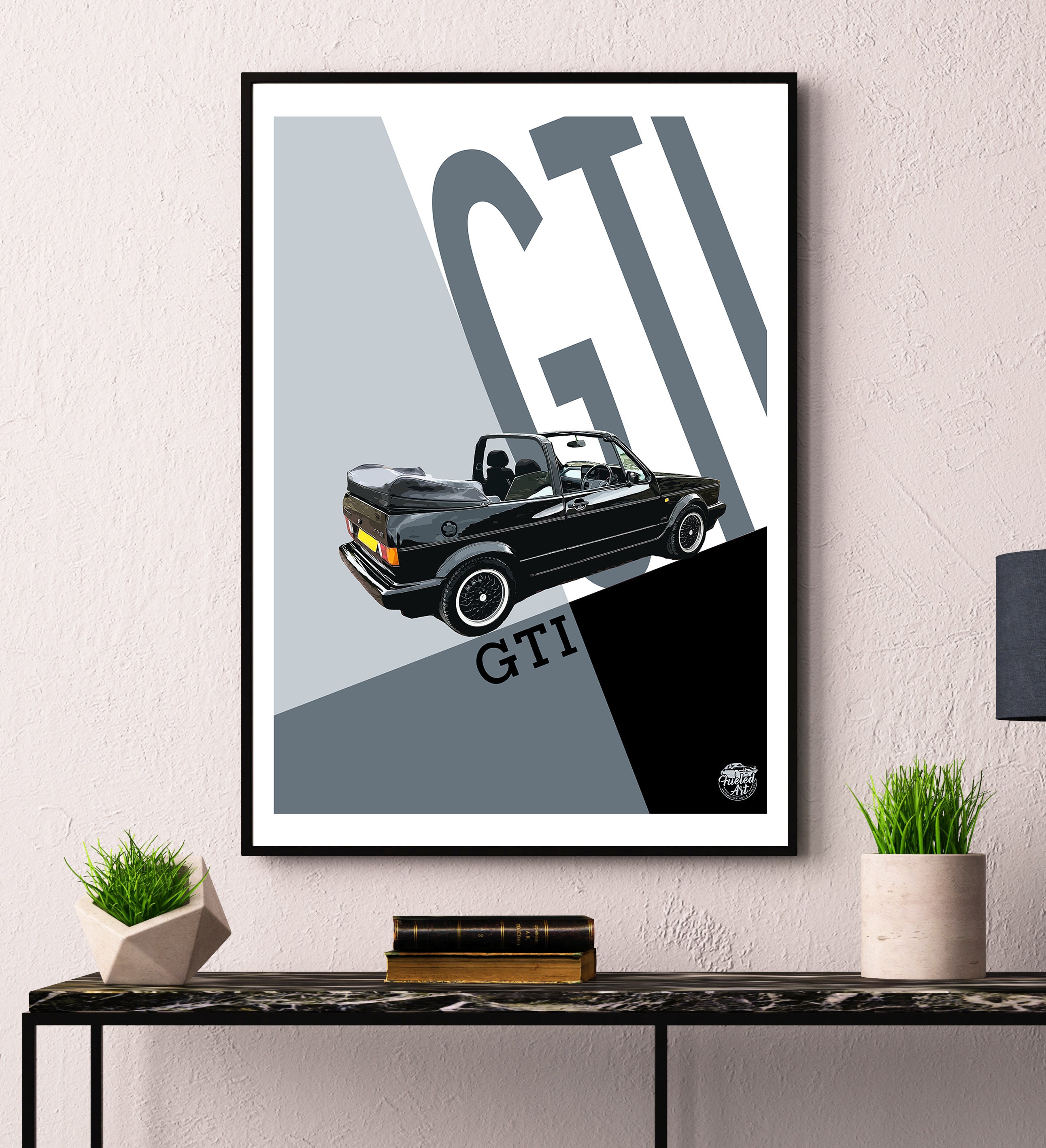 VW Golf Mk1 GTI Cabriolet Print Vw Golf Mk1 GTI Cabriolet Poster ...