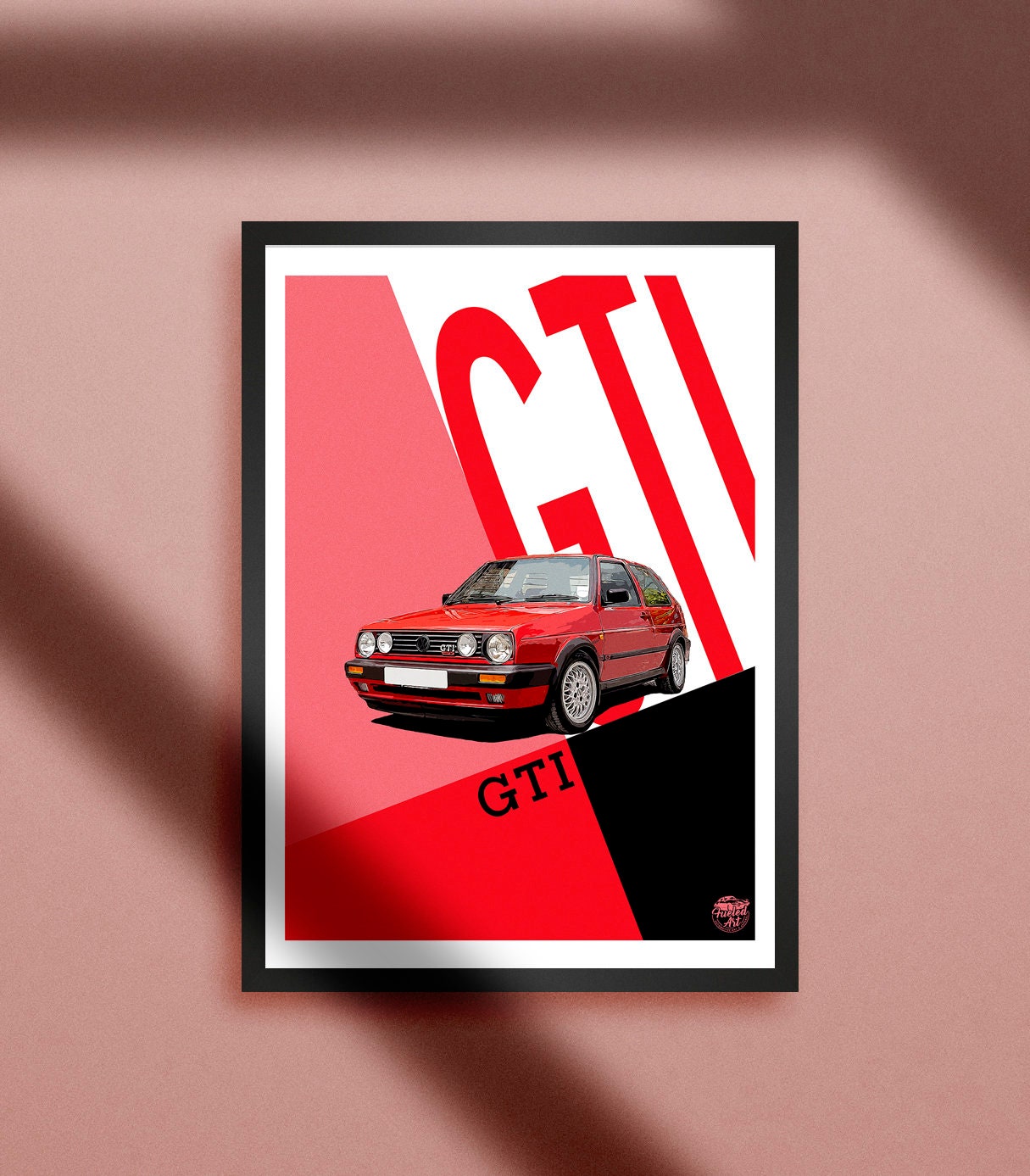 VW Golf Mk2 GTI Print - Vw Golf Mk2 GTI Poster Designed & Sold By ...