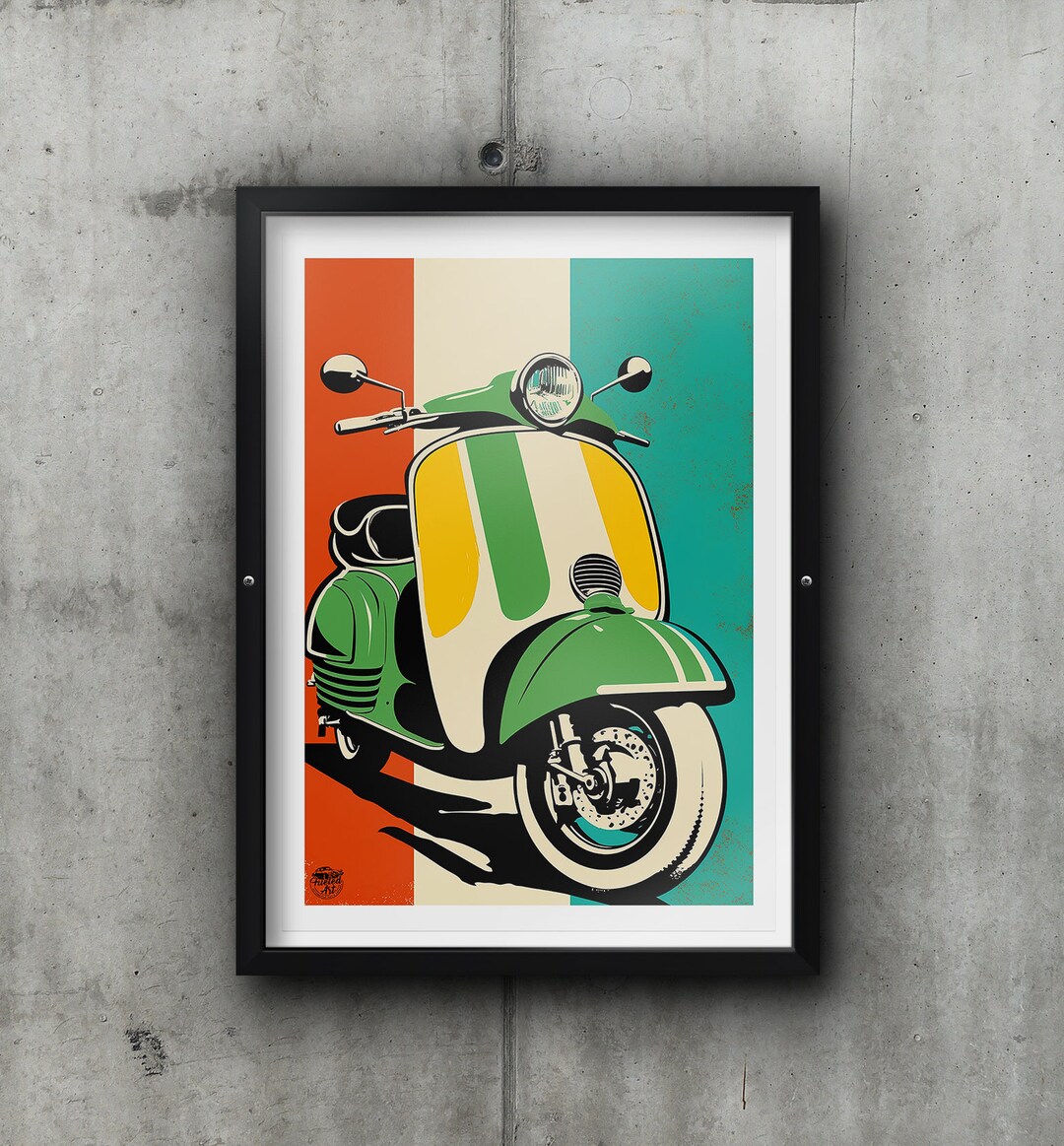 Classic Lambretta Print Lambretta Wall Art, Quadrophenia Poster ...