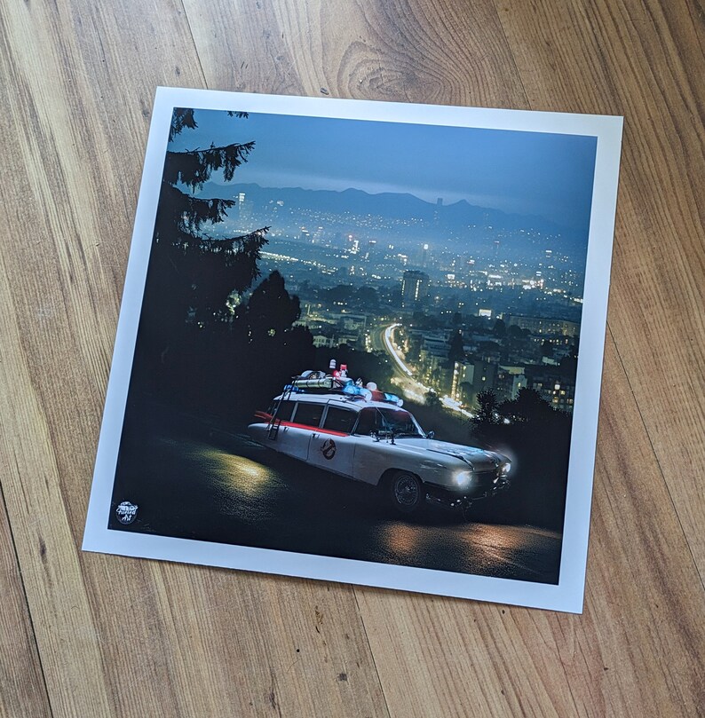 Ghostbusters Ecto 1 Print Ghostbusters Ecto 1 Poster, Ghostbusters Ecto ...