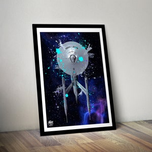 Star Trek USS Enterprise Print Vintage Movie Poster, USS Enterprise ...