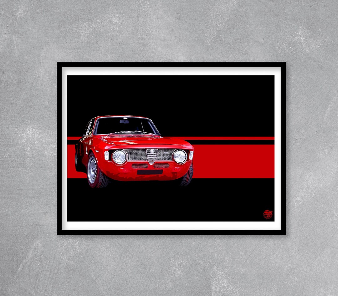 Alfa Romeo Giulia Sprint GTA Print Alfa Romeo Giulia Wall Art, Classic ...