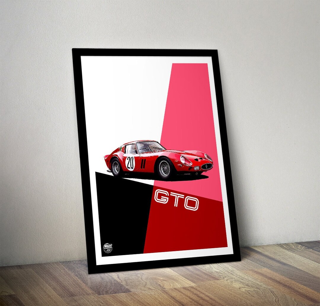 Ferrari 250 GTO Print Ferrari 250 GTO Wall Art, Classic Car Art ...