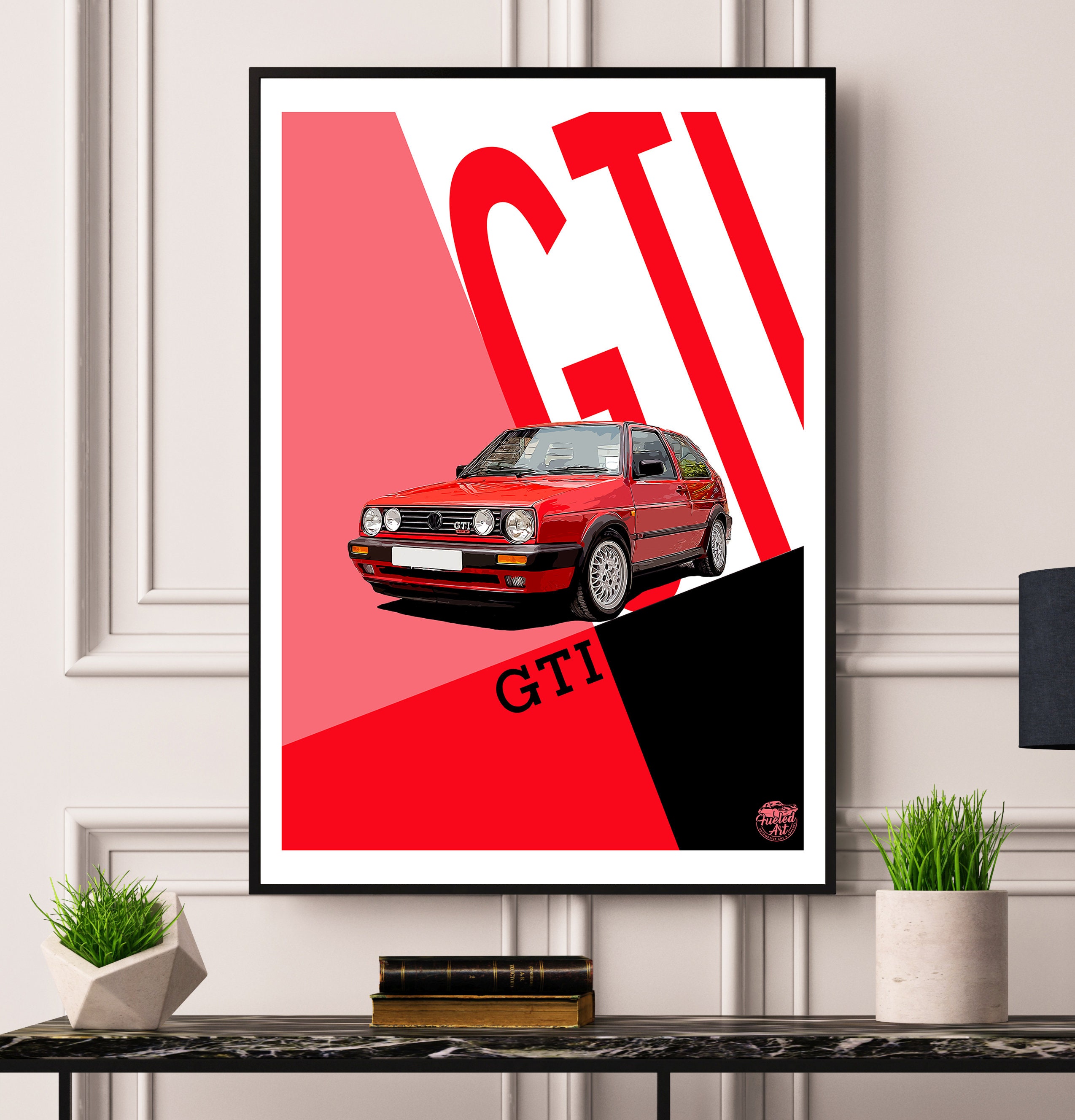 VW Golf Mk2 GTI Print - Vw Golf Mk2 GTI Poster Designed & Sold By ...