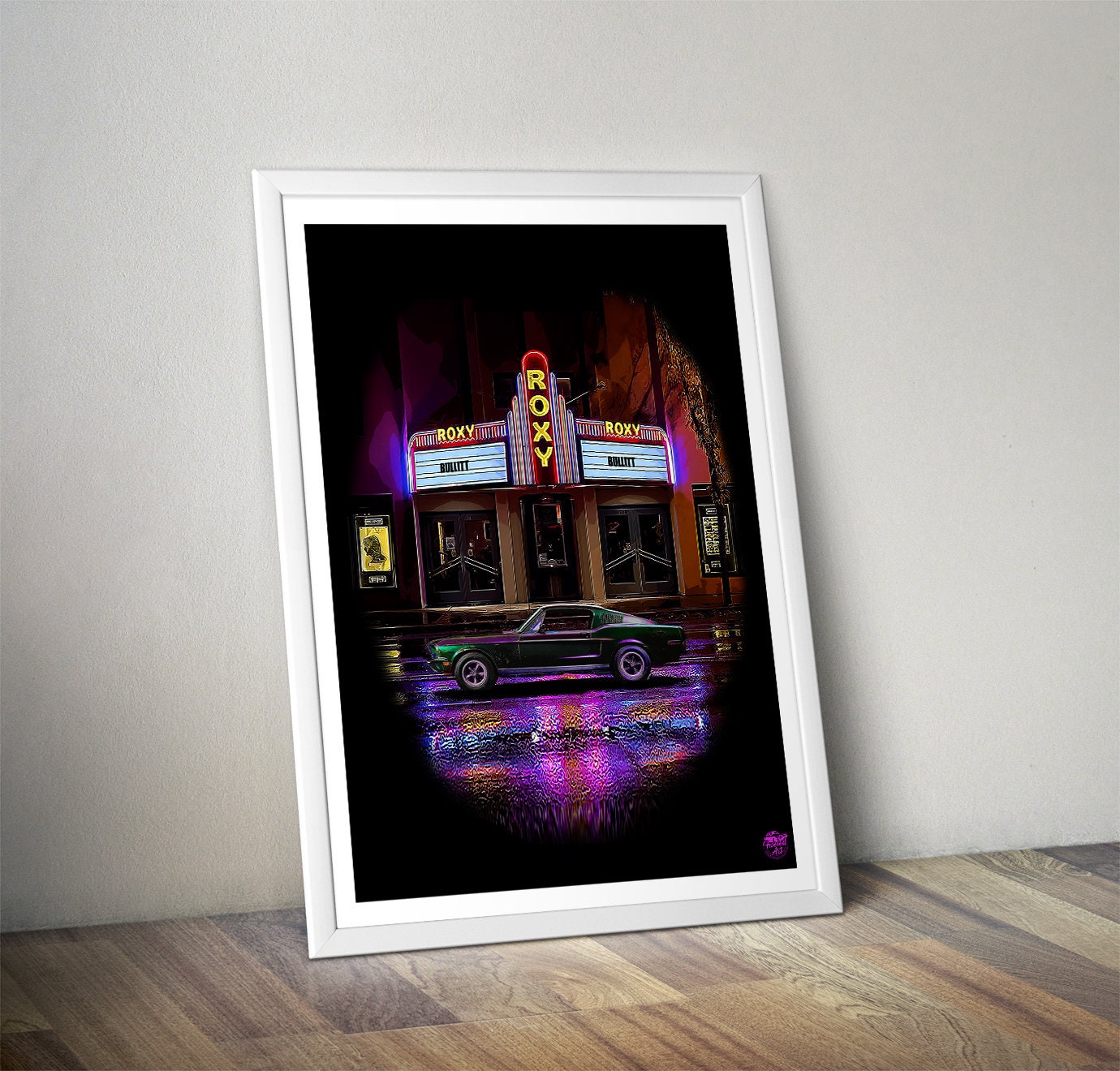 Ford Mustang Bullitt Print Muscle Car Print, Ford Mustang Art, Ford ...