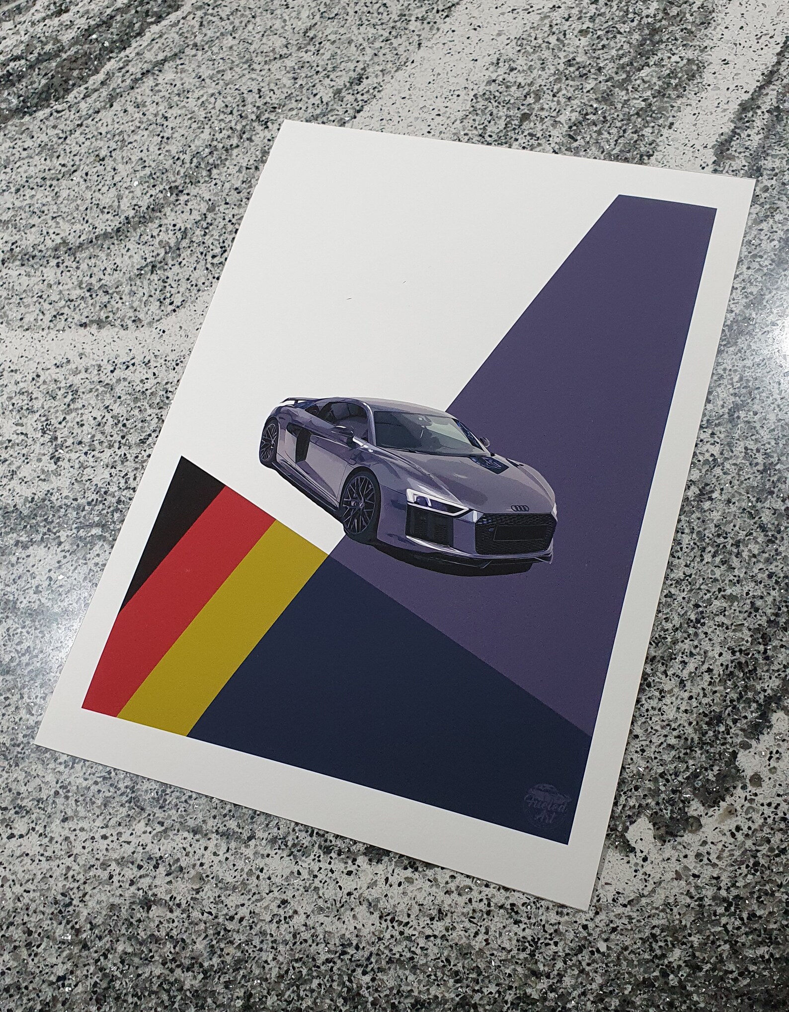 Audi R8 V10 Print Audi R8 Wall Art, Supercar Print, Audi R8 Gifts, Audi ...