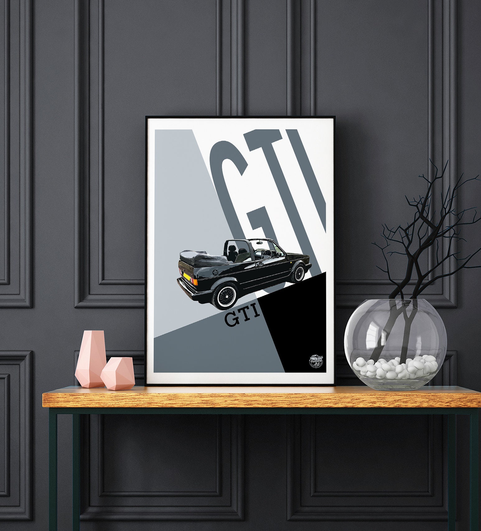 VW Golf Mk1 GTI Cabriolet Print Vw Golf Mk1 GTI Cabriolet Poster ...