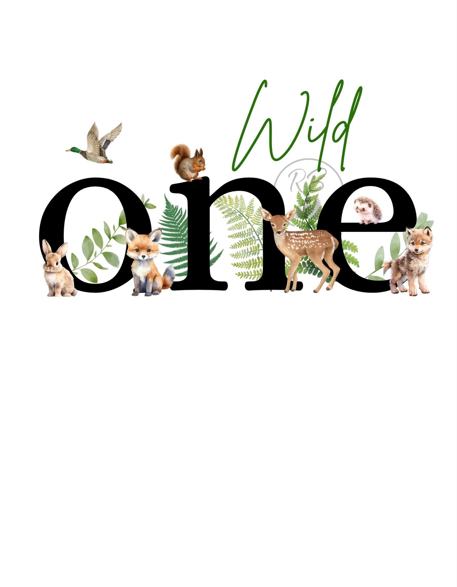 Wild One Woodland Animal Print - Etsy