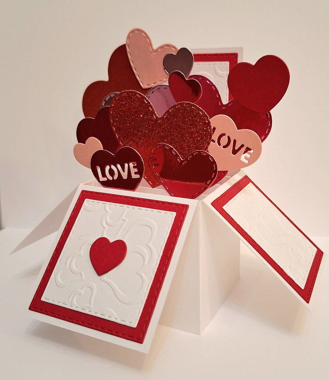 Love Heart Pop up Box Card, Valentines Day, Anniversary - Etsy UK