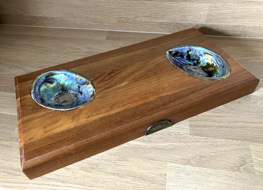 Solid Rimu Wood Tray With Shell Insert Made by Hylands in New Zealand ...
