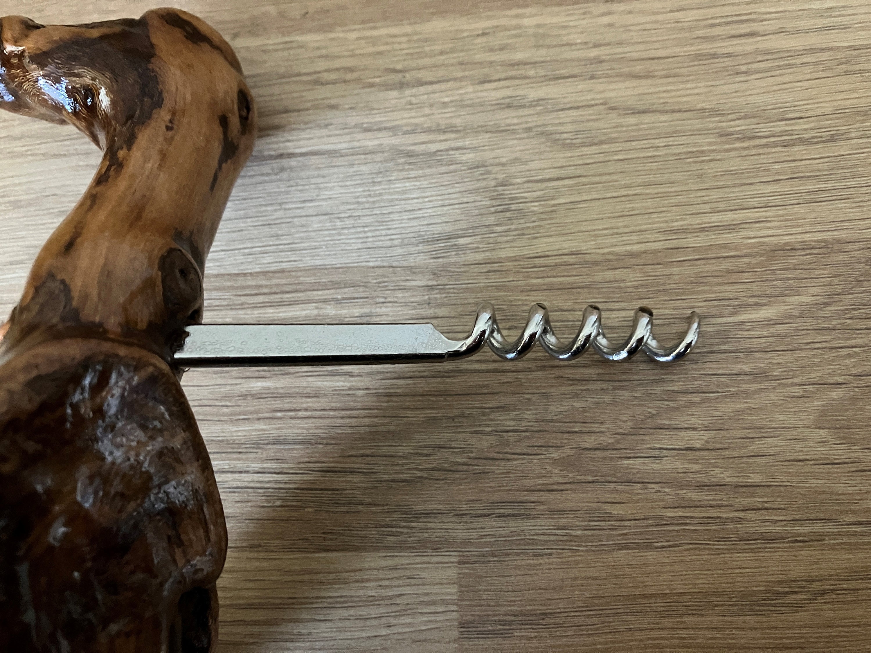 Vintage Burl Wooden Handled Corkscrew - Etsy