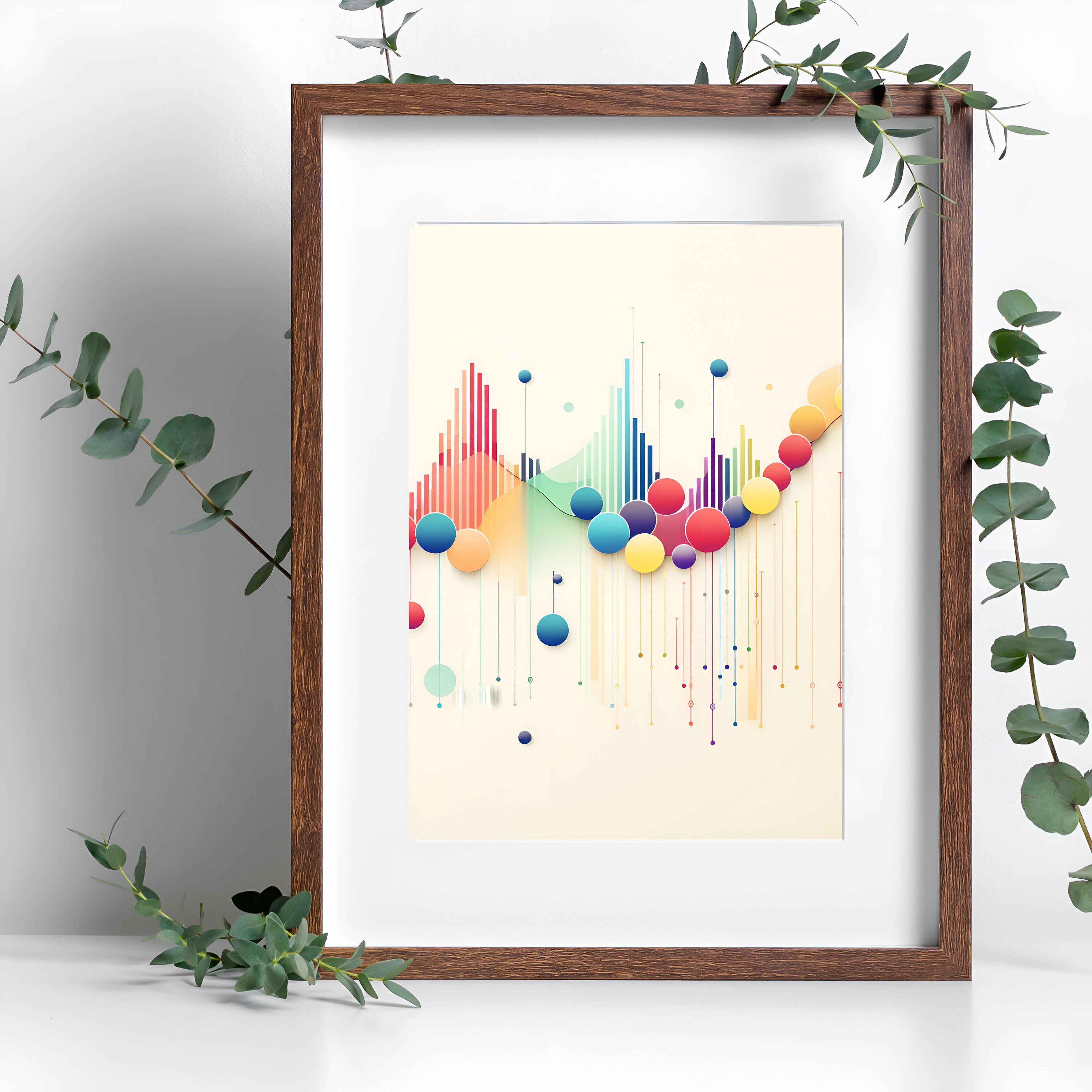 Set of 3 Analytics-themed Digital Prints 8x10 & 12x12 Downloads Vibrant ...