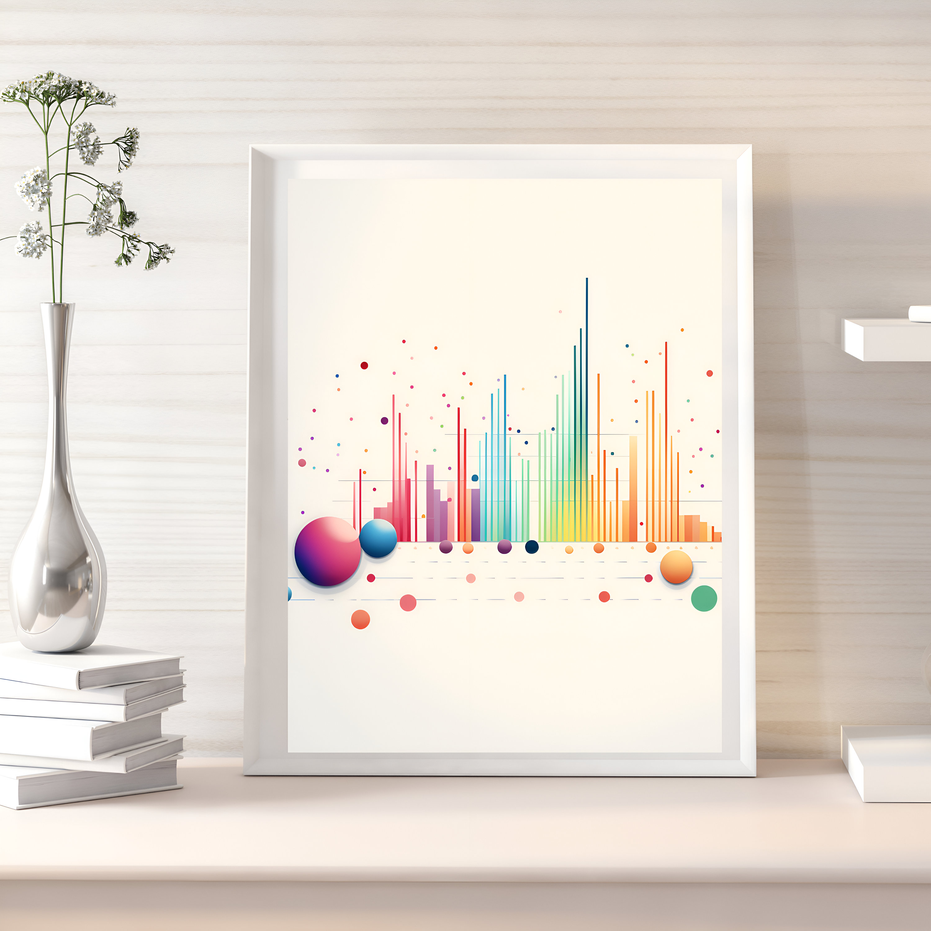 Set of 3 Analytics-themed Digital Prints 8x10 & 12x12 Downloads Vibrant ...