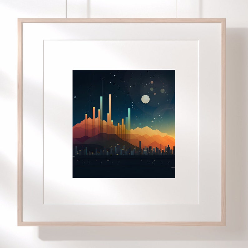 City of Numbers Analytics Art Print Data Art Analytics Wall Art Office ...