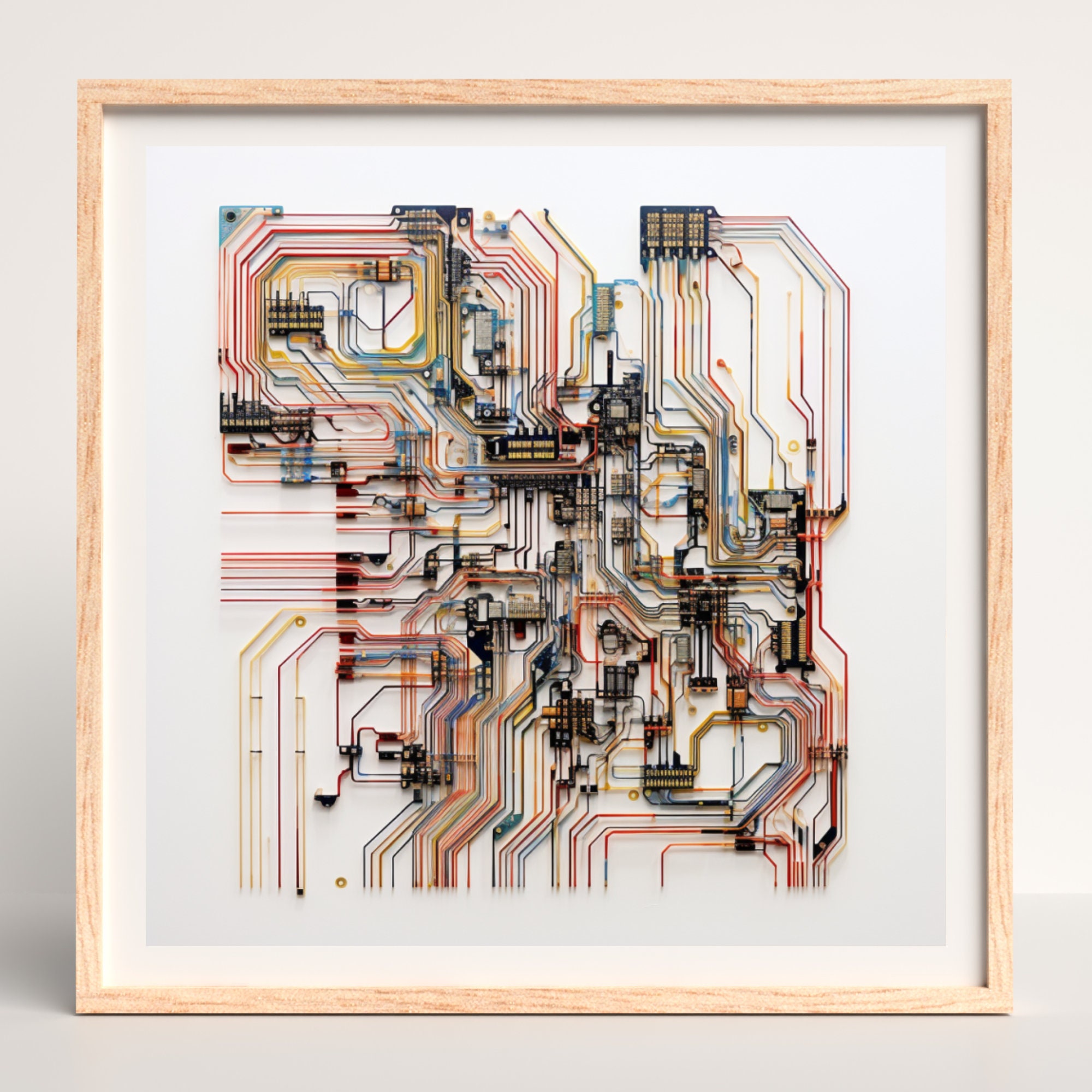 Oh, Motherboard Art Print for Tech Lovers Digital Art 12 by 12 Unique ...