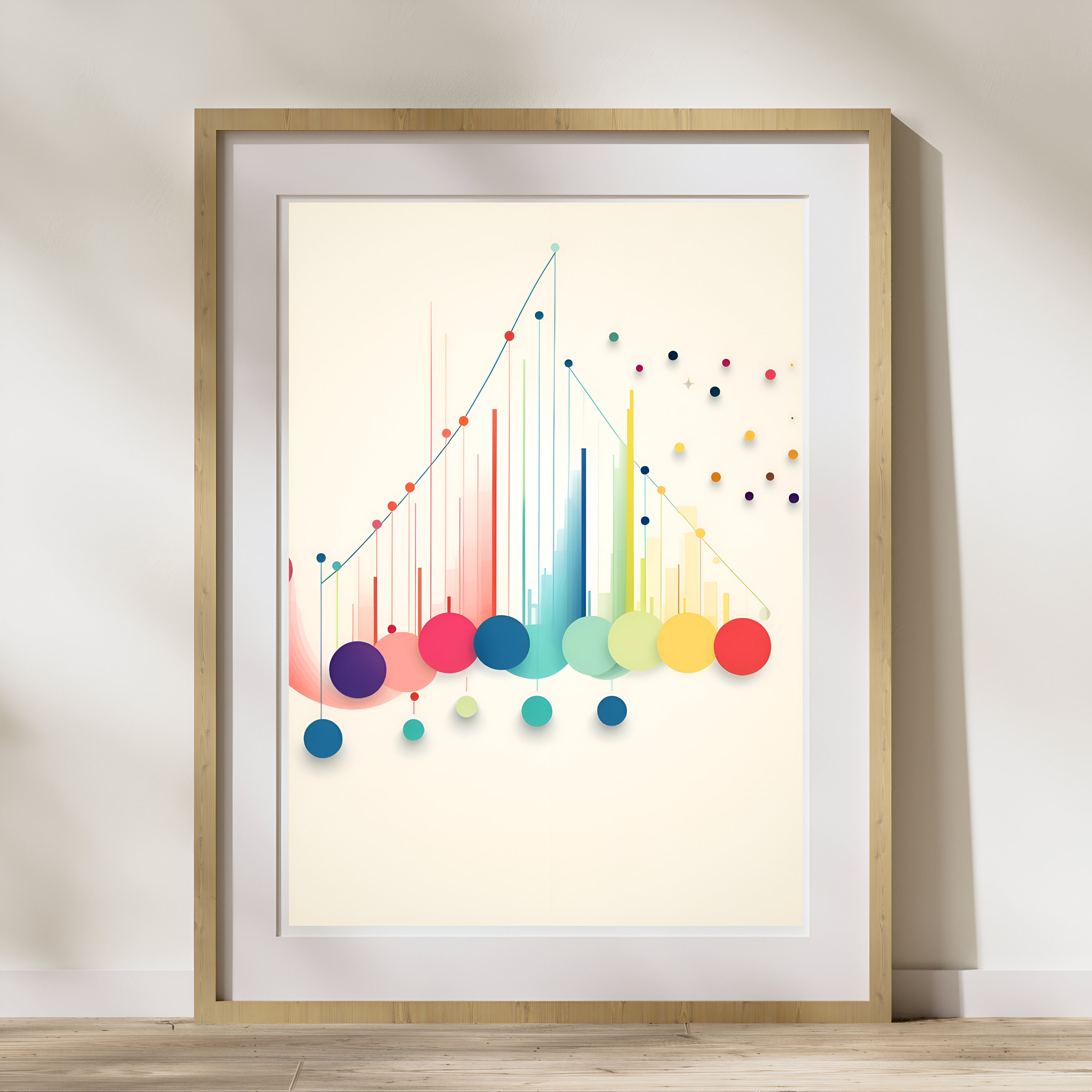 Set of 3 Analytics-themed Digital Prints 8x10 & 12x12 Downloads Vibrant ...