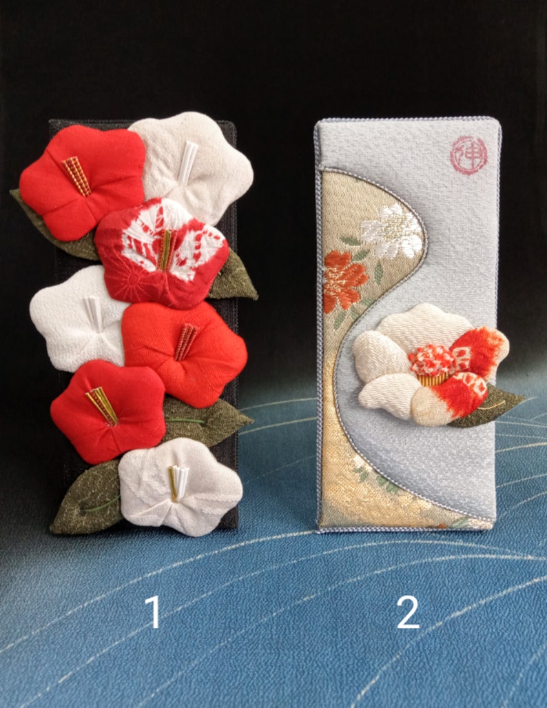 OSHIE, Japanese Patchwork, 3D Art, Handmade, One-of-a Kind, Camellia ...