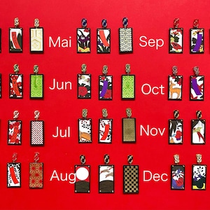 HANAFUDA Earrings Original, Flower Cards, Japanese Craft, Unique, Chic ...