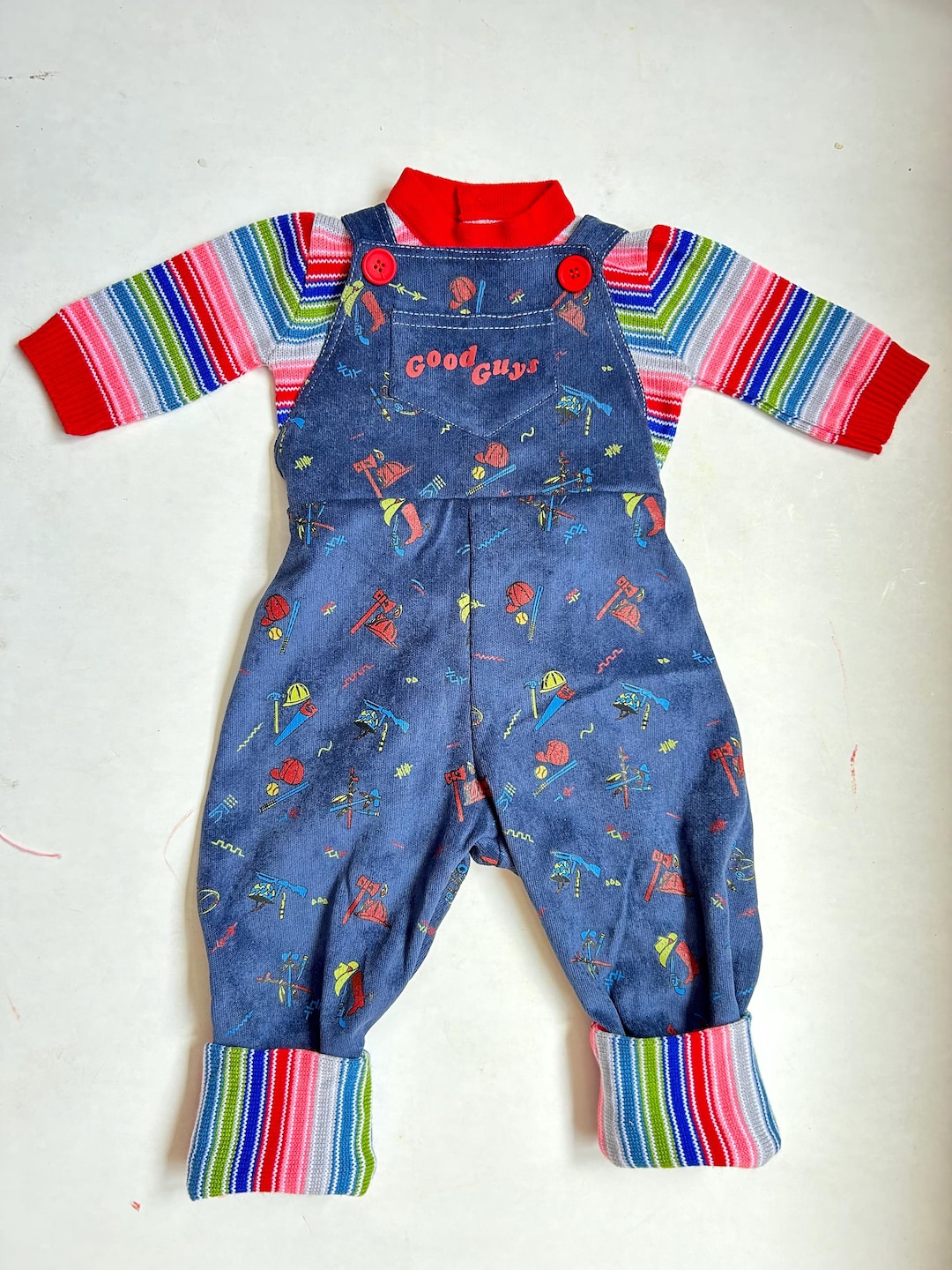 Chucky Overalls and Dark Blue Sweater - Etsy
